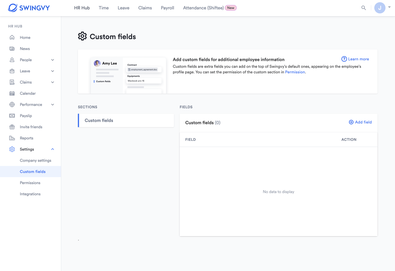 Adding custom fields to your employees records
